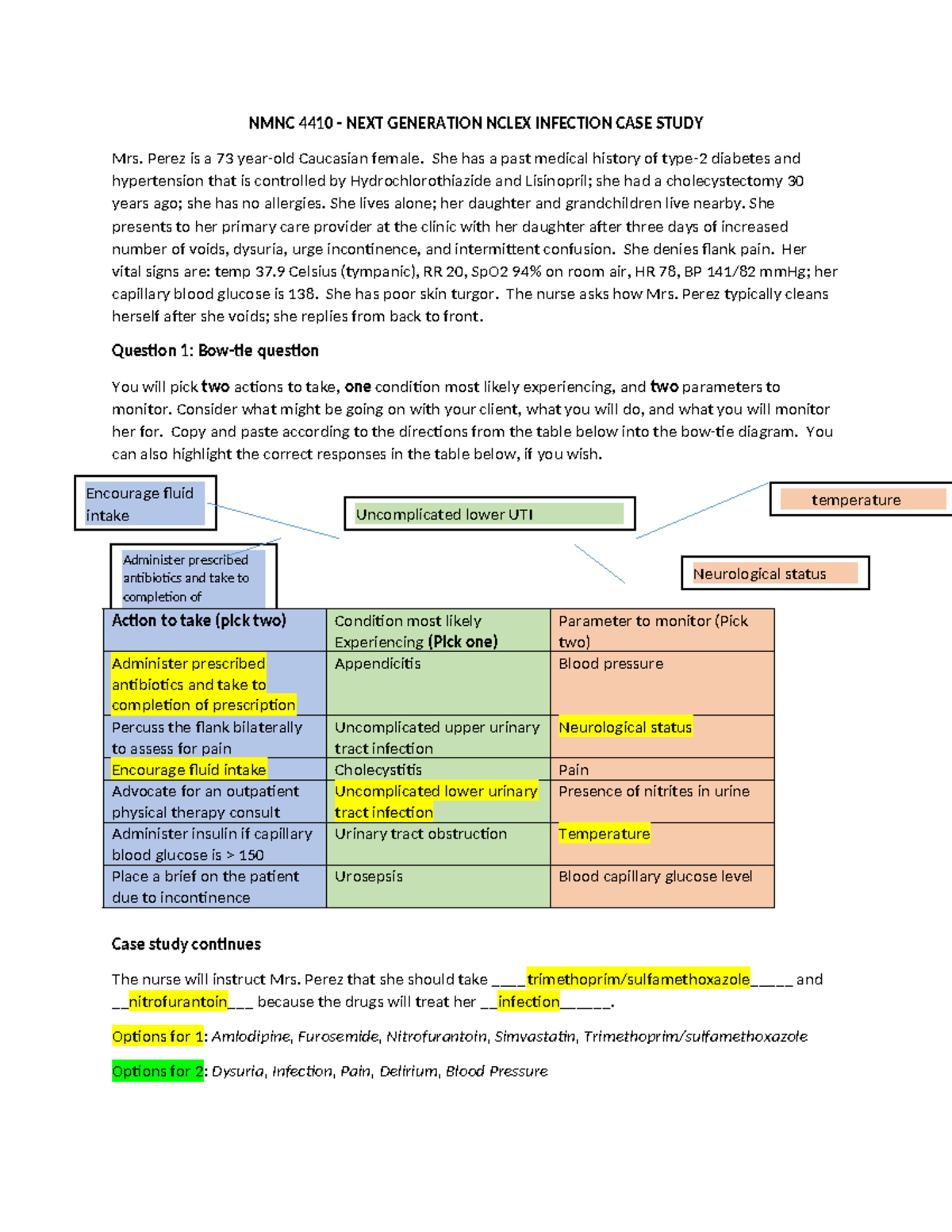 CASE Study TURN IN - NMNC 4410 - NEXT GENERATION NCLEX INFECTION CASE ...