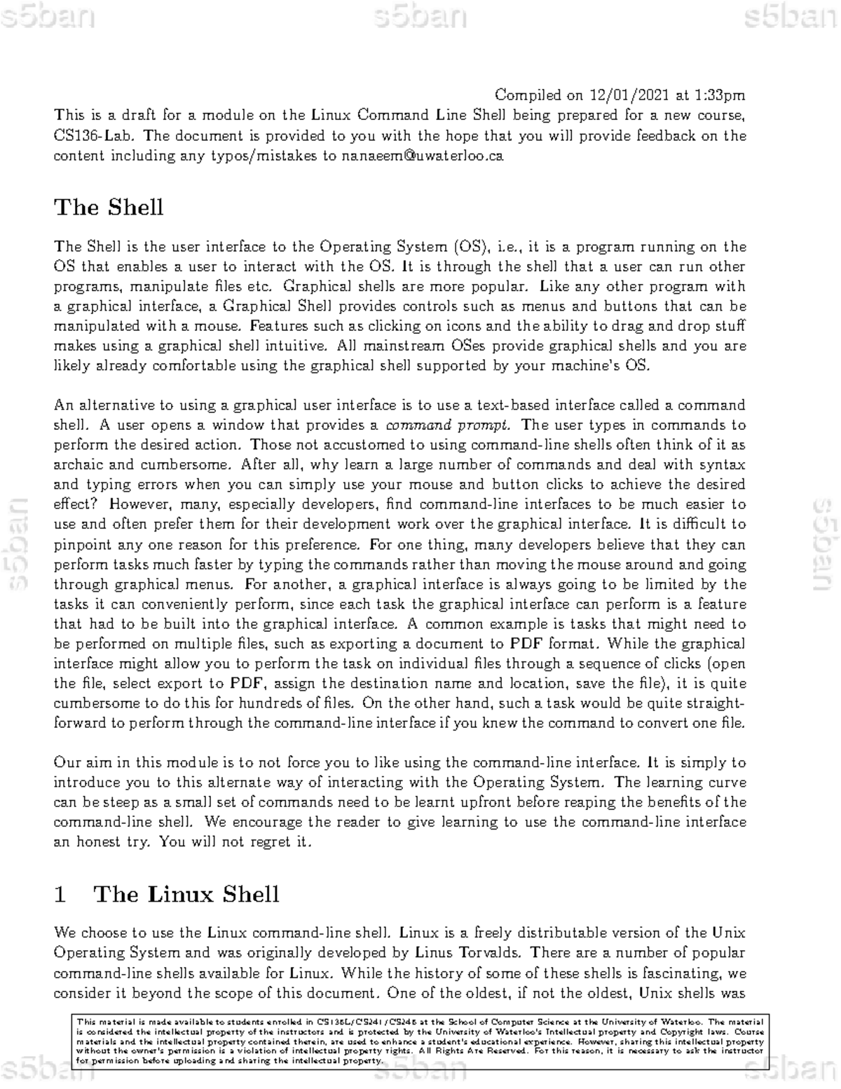 Linux Commands References - This material is made available to students ...