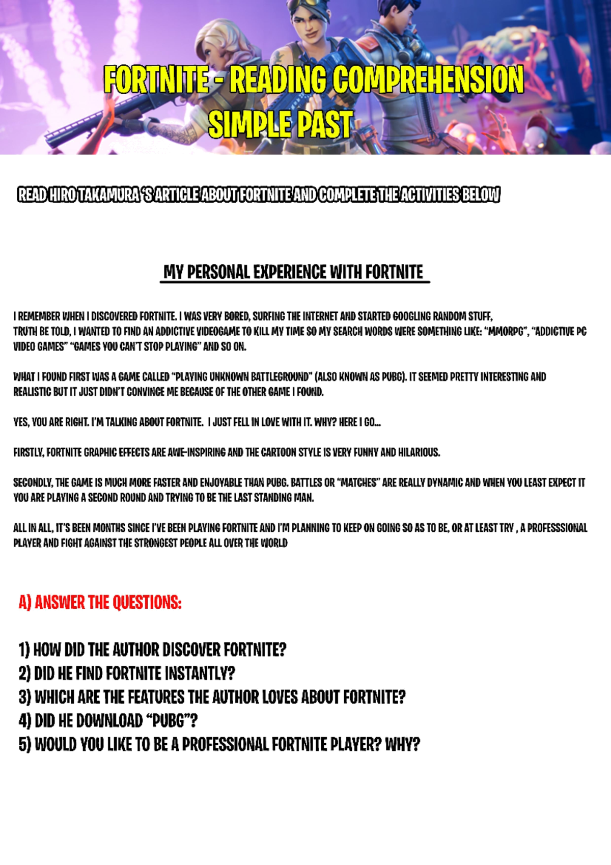 Fortnite-simple-past-reading-comprehension-fun-activities-games-games ...