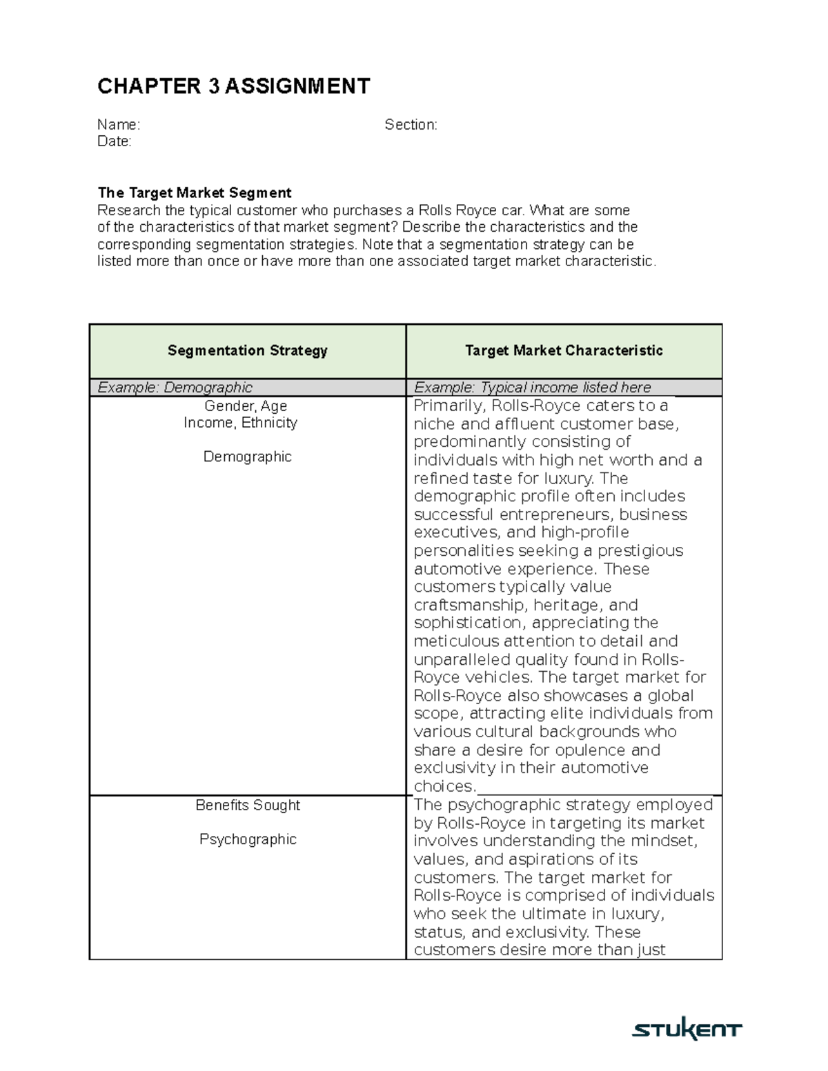 Chapter 3 Assignment - I did half of it and can upload the other half ...