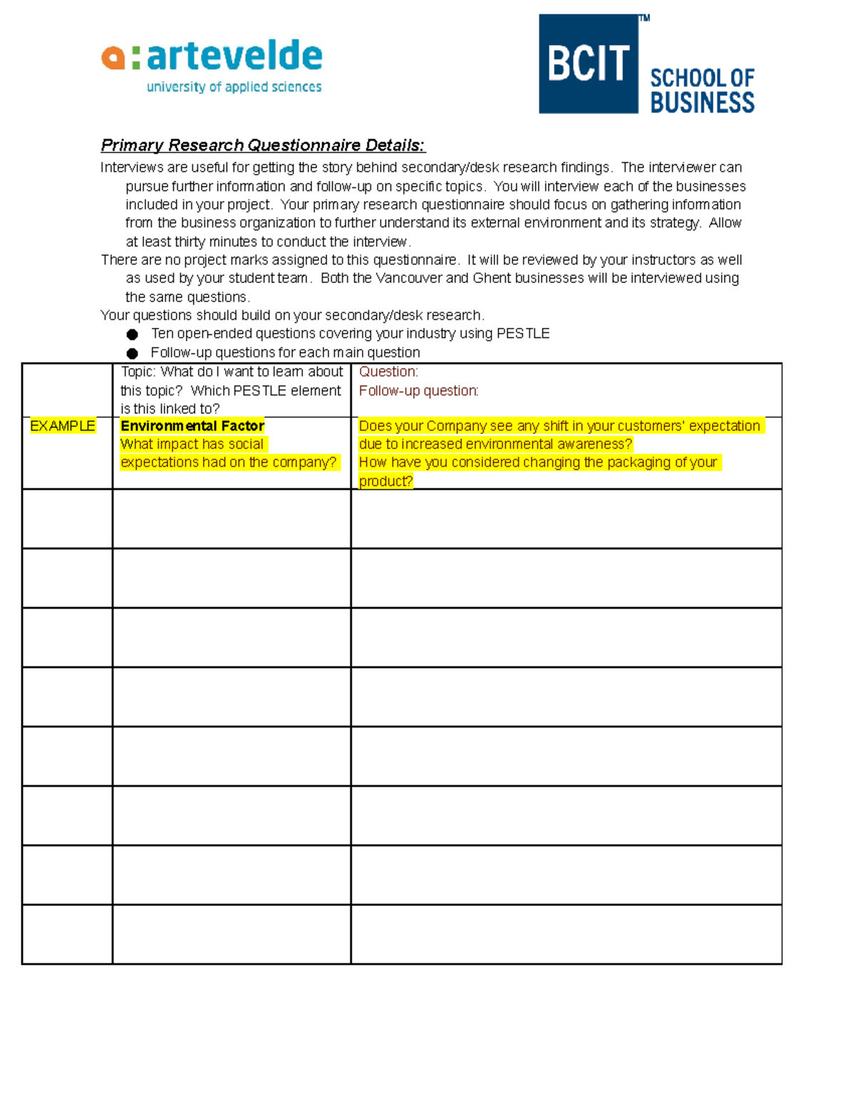 2021 Primary Research Questionnaire Details - Primary Research ...