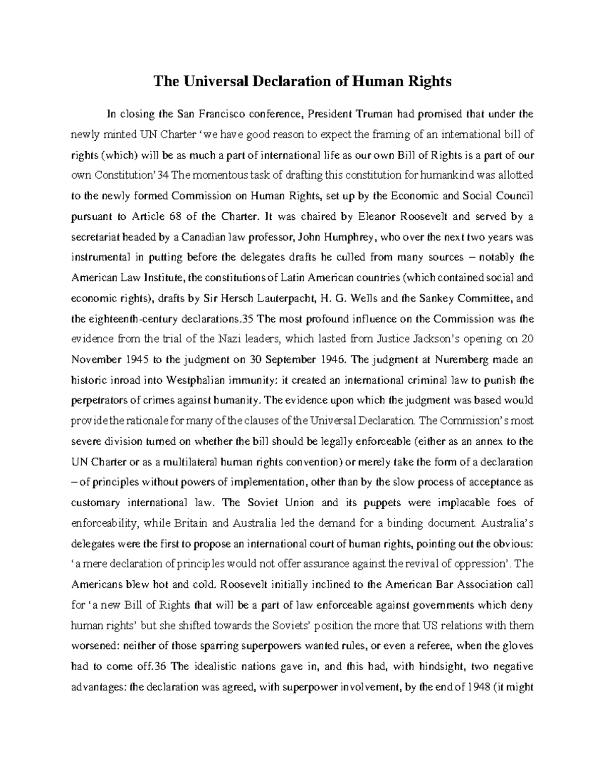 The Universal Declaration of Human Rights - It was chaired by Eleanor ...