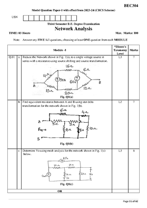 Vtu model paper with answers - 1a Develop an expression for the ...