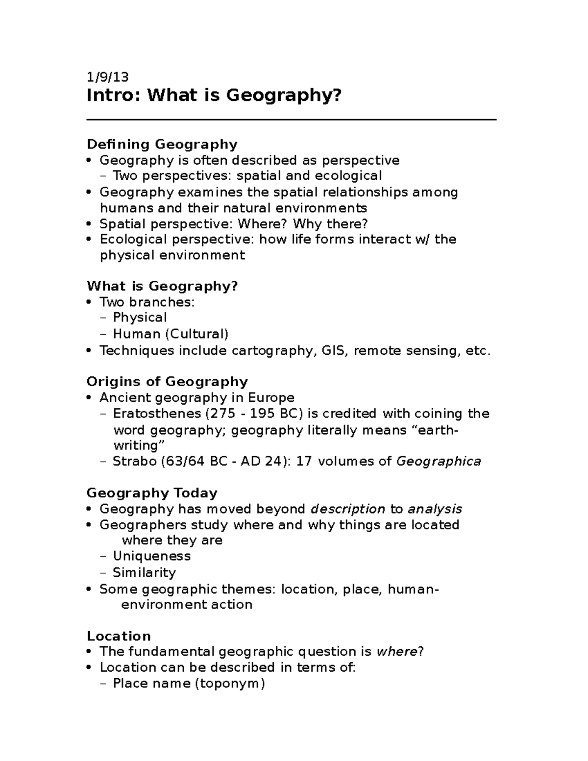 Lecture 1 What Is Geography 1 9 13 1 9 13 Intro What Is Geography lecture-1-what-is-geography-1-9-13-1-9-13-intro-what-is-geography