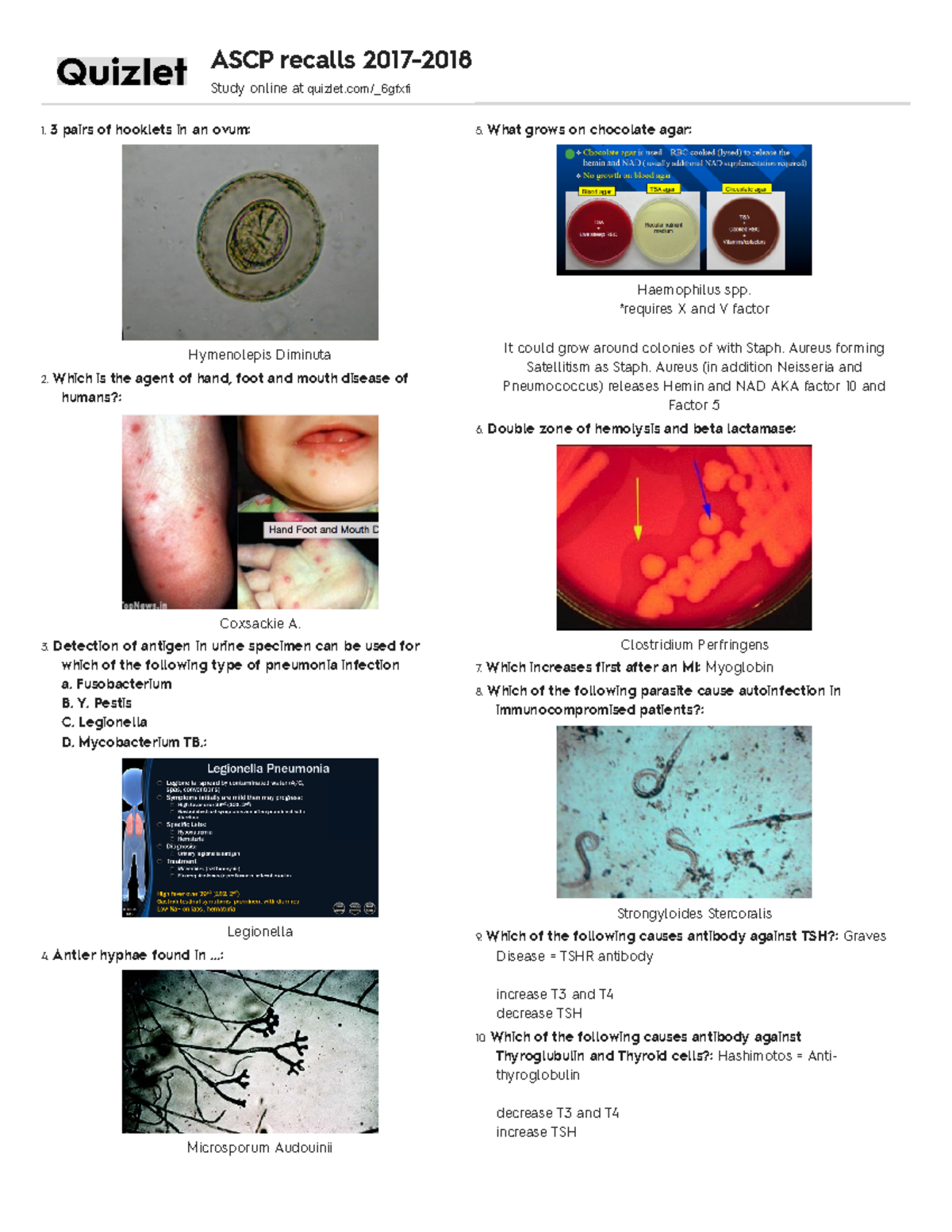 ASCP 2017 - 2018 - ASCP 2017 - 2018 - 3 pairs of hooklets in an ovum ...