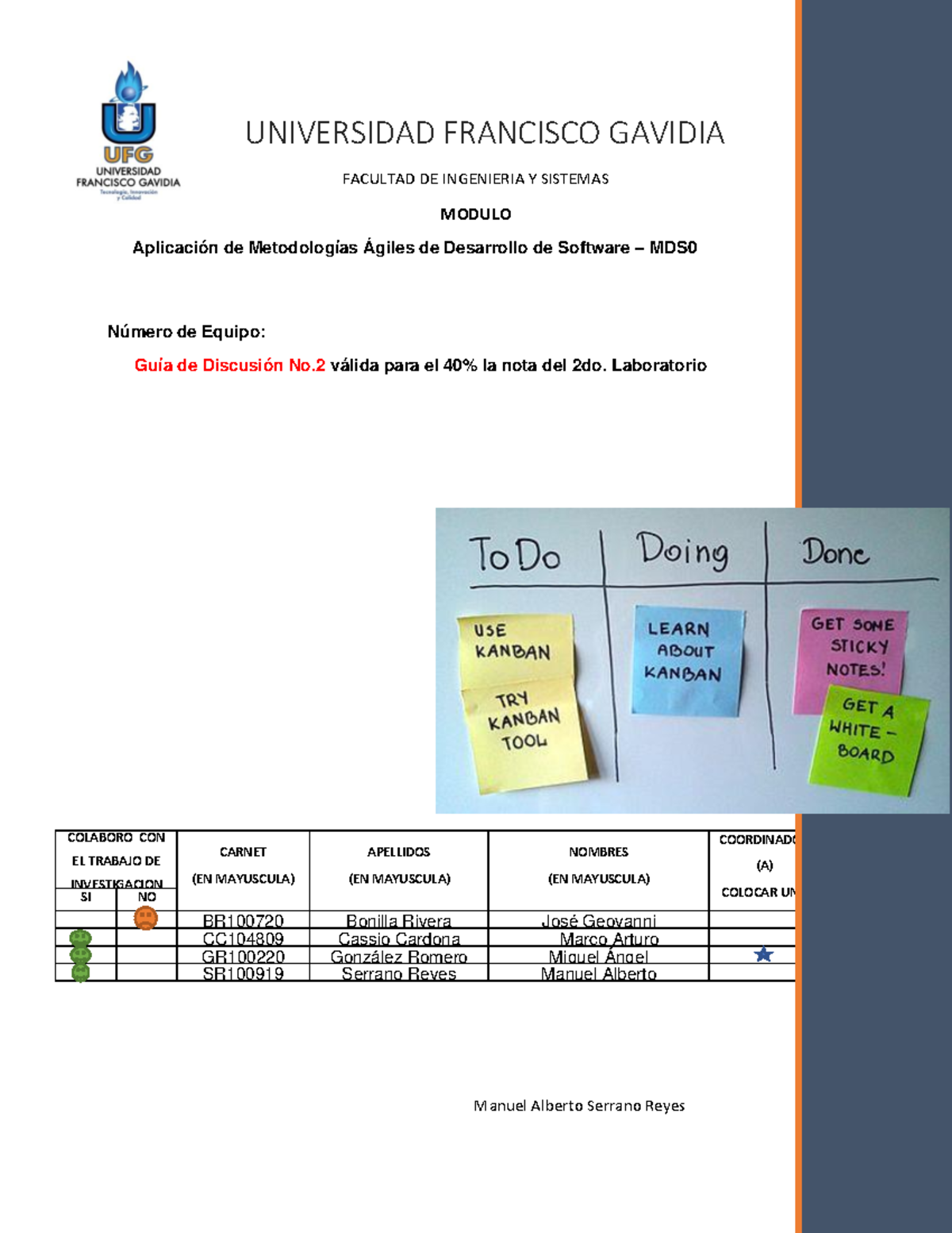 2da guia DE discusion - sdfgsdf - UNIVERSIDAD FRANCISCO GAVIDIA ...