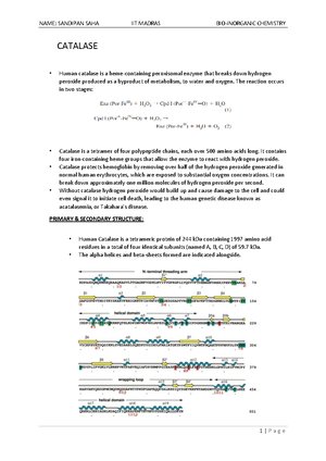 9 - Bioinorganic Chemistry - CHEMISTRY Paper No. 15: Bioinorganic ...