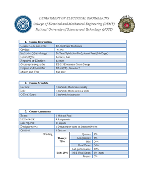 EE-421 DSD Course Outline - DEPARTMENT OF ELECTRICAL ENGINEERING ...