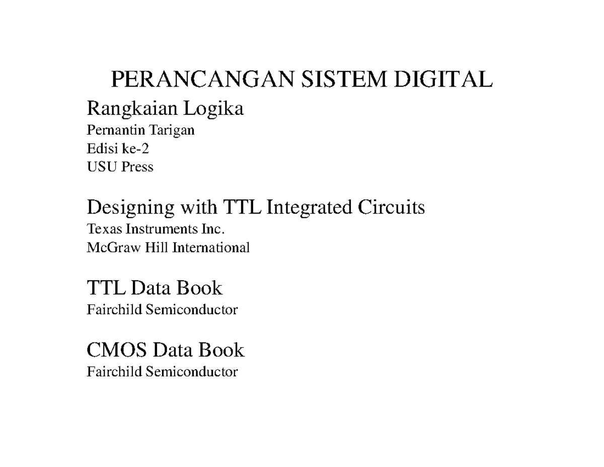 Tke slide perancangan sistem digital - PERANCANGAN SISTEM DIGITAL ...