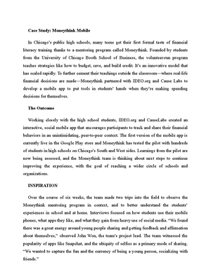 Design Thinking- Case study of Asili - DESIGN THINKING- CASE STUDY OF ...