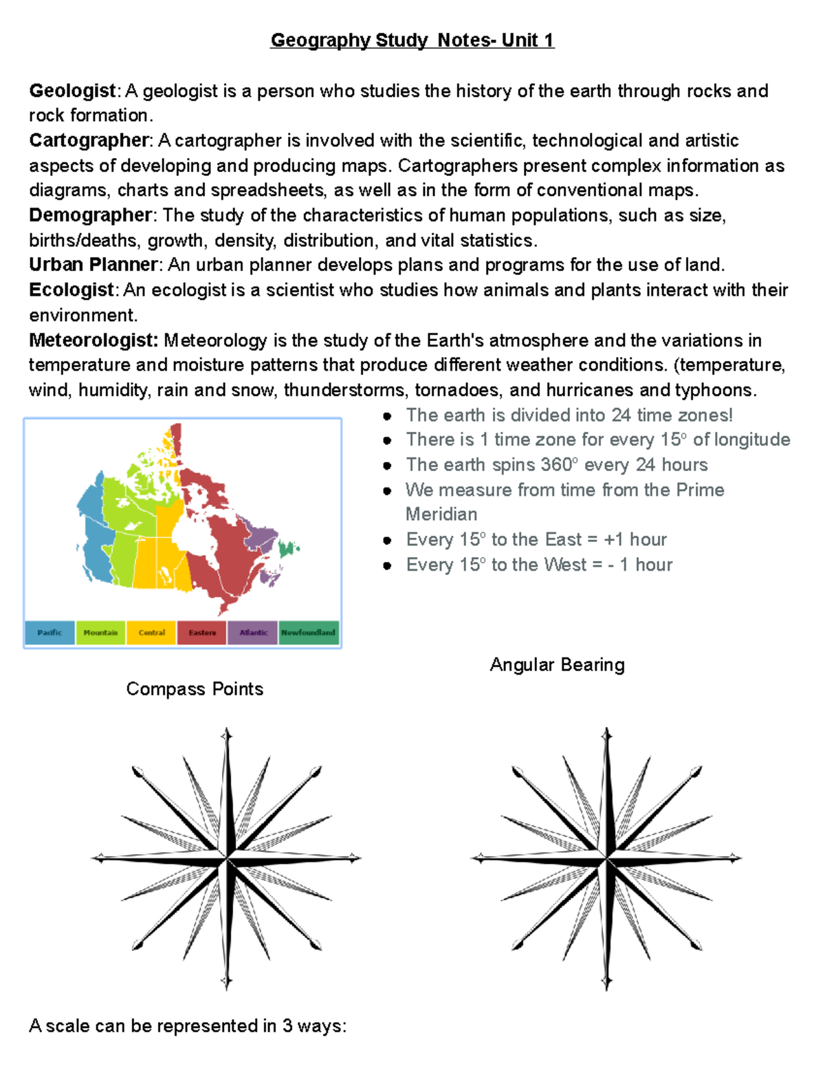 Geography Study Notes- Unit 3 - Cartographer : A cartographer is ...