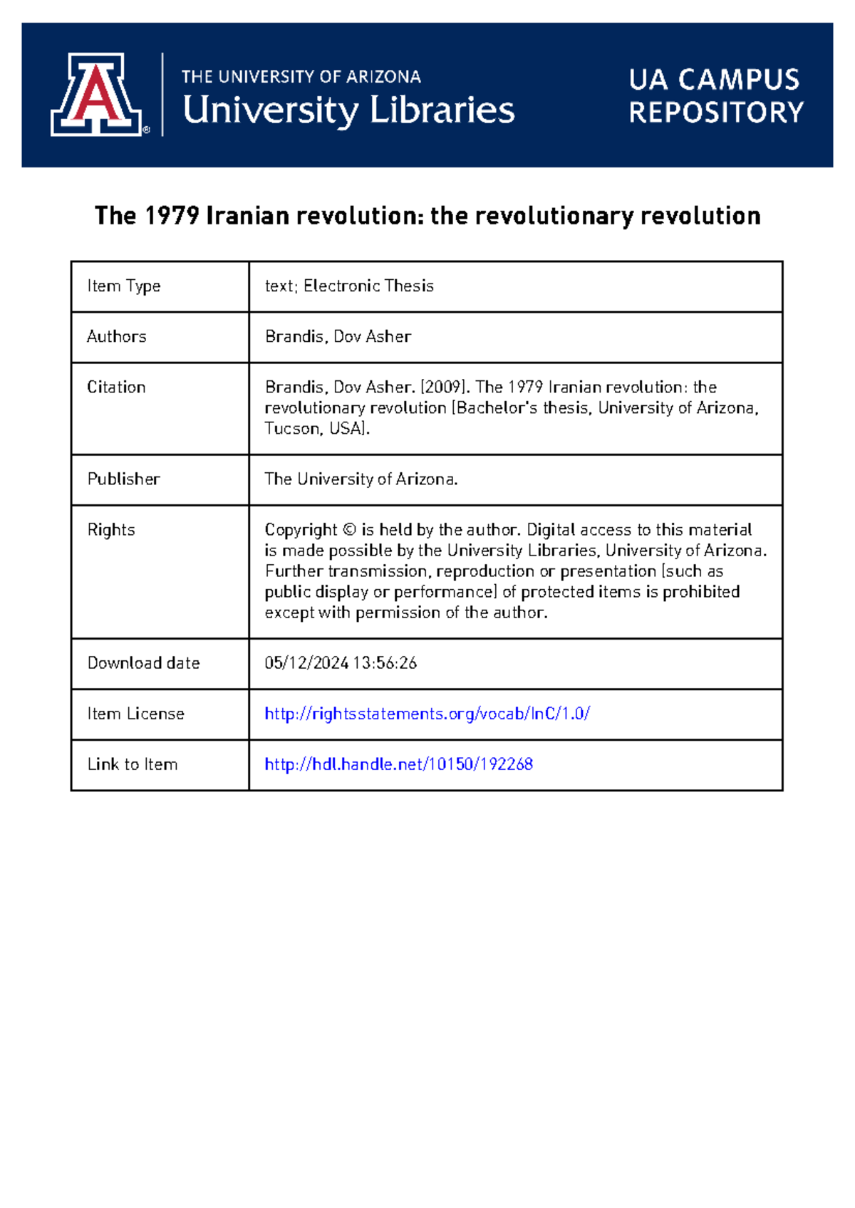 Azu etd mr2009 0031 sip1 m - The 1979 Iranian revolution: the ...