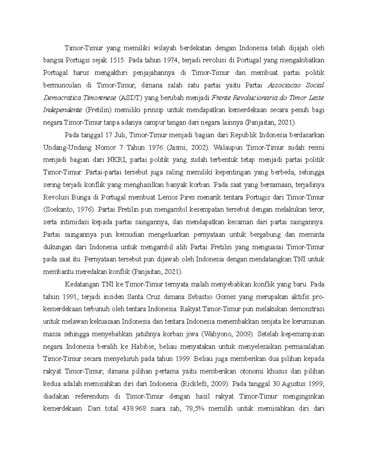 Penderitaan Pengungsi Pasca Referendum Timor Leste 1999 - Timor-Timur ...