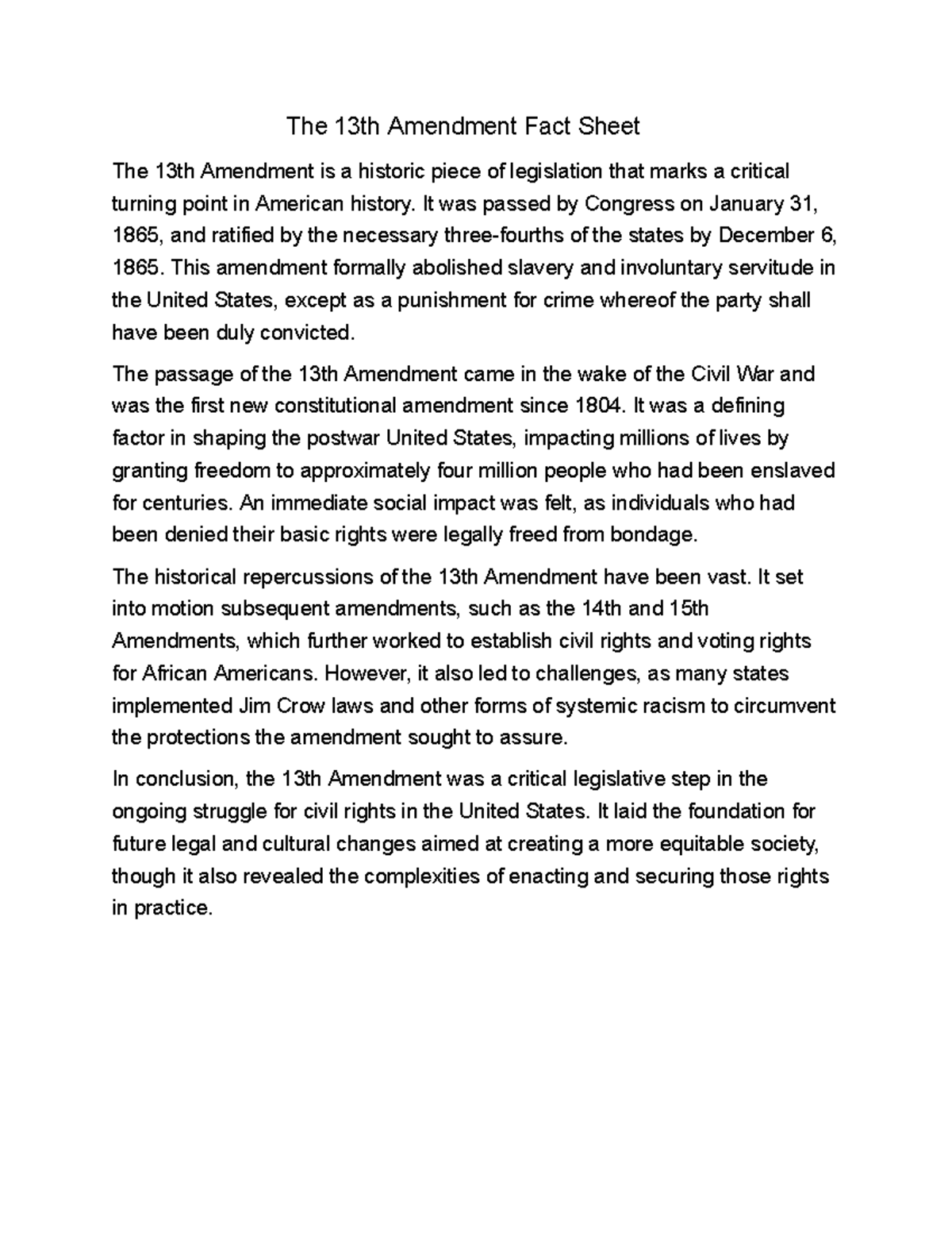 Unit 5 activity - Its about African American history - The 13th ...