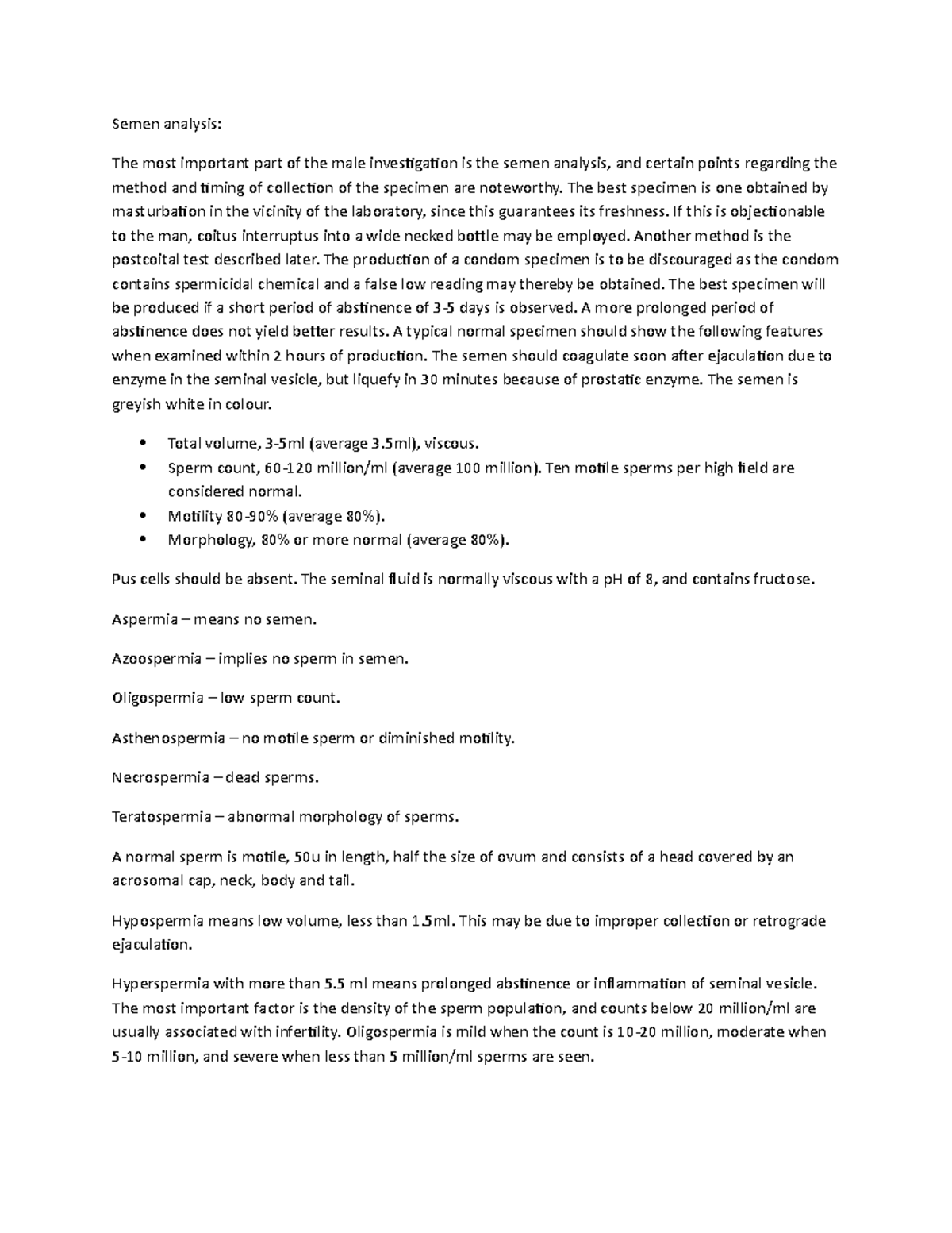 Semen analysis - By Dr. Chitnis - Semen analysis: The most important ...