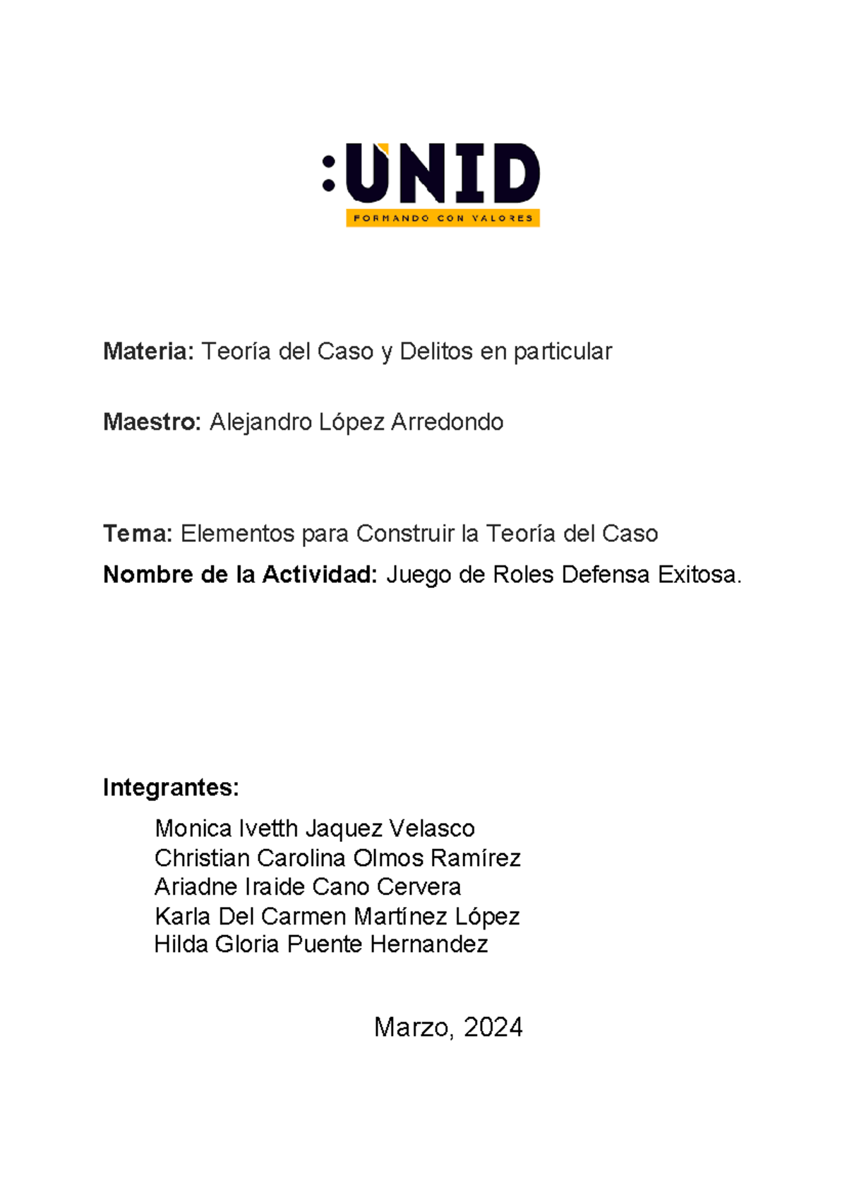 Juego de roles defensa exitosa semana 2 Caso 1 Equipo Buhos - 3 Materia ...