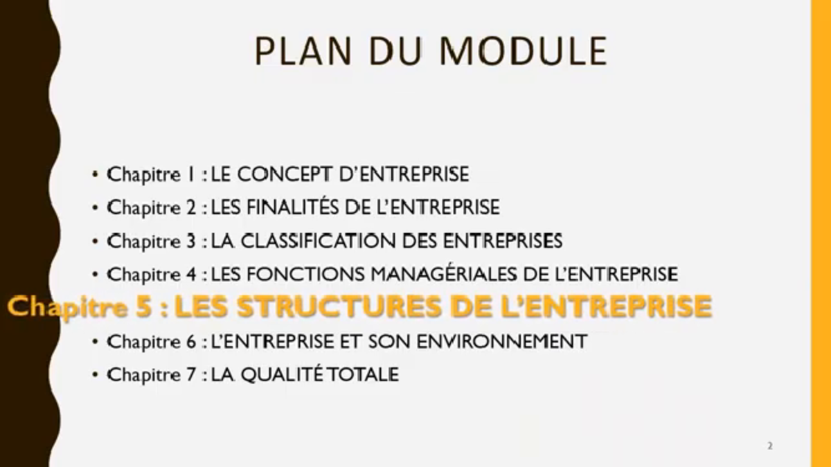 Management Des Organisations Chapitre 5 LES Structures DE L' Entreprise ... Management Des Organisations Chapitre 5 LES Structures DE L' Entreprise ...