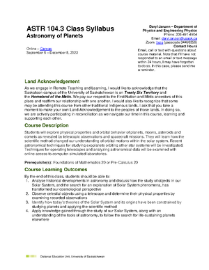 Assignment 1 - Ta n i l l e l v y e s t e 200386416 ####### Astronomy 101 - FundamentalsHomework ...