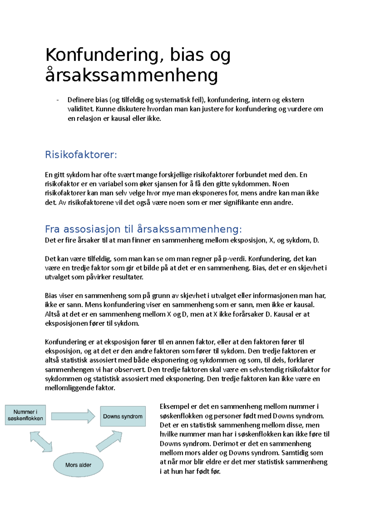 Konfundering, bias og årssakssammenheng - Konfundering, bias og ...