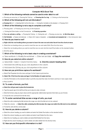 Computer MCQ Test 301 to 363 - 301. A _____ is not attached to an edge ...