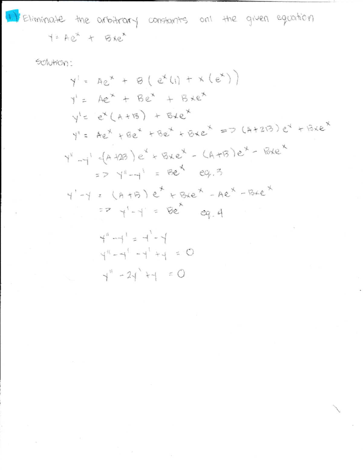 Arbitrary Constant - introduction to differential equations - ####### I ...