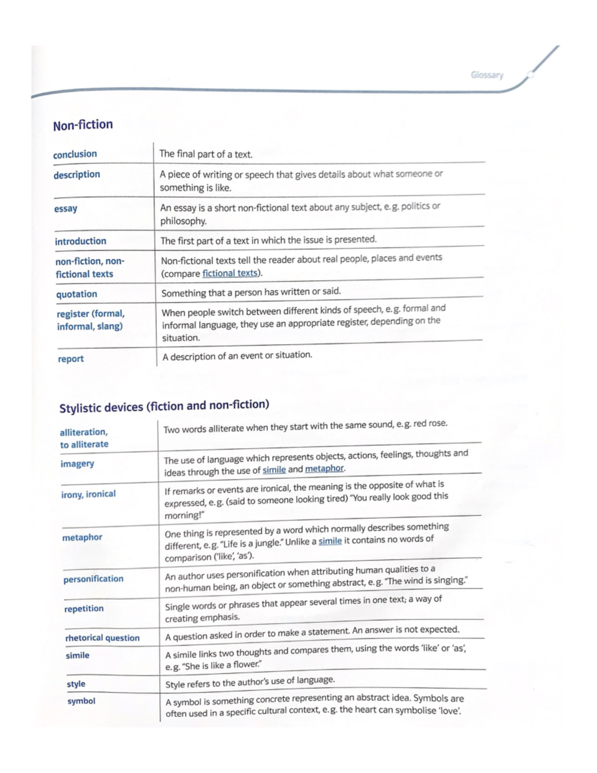 Stylistic Devices Green Line - Englisch - Studocu