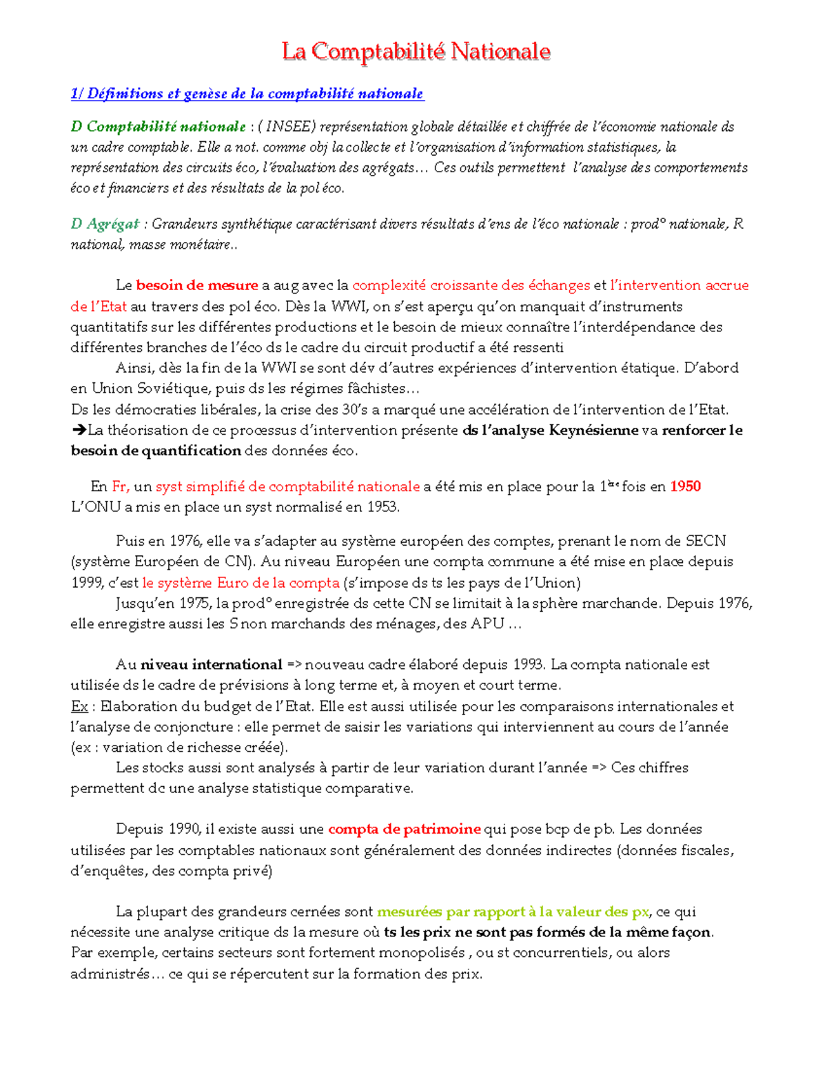 Macro II - La comptabilite Nationale - LLLaaa ...