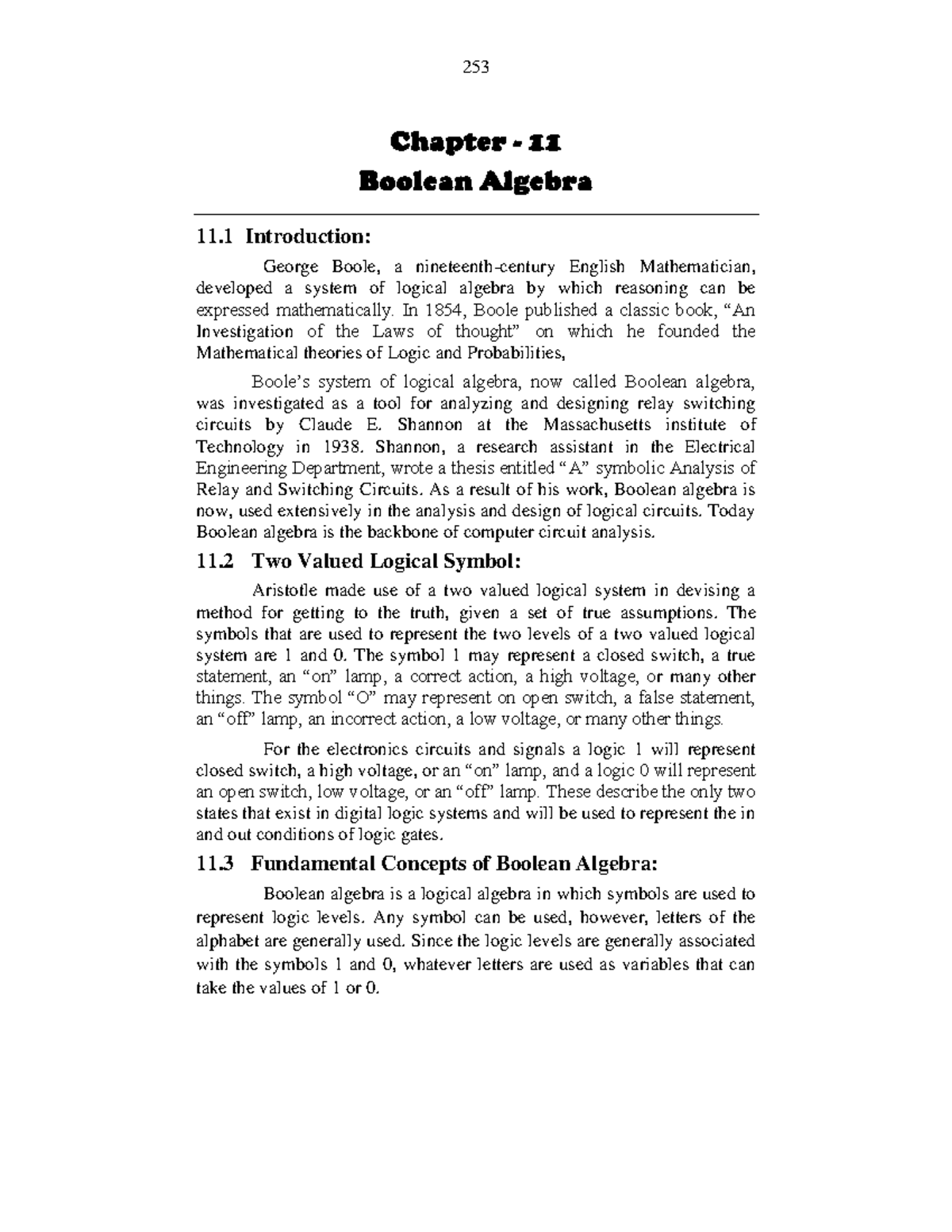 Boolean Algebra Chapter notes - Math 123 Boolean Algebra Chapter - 11 ...