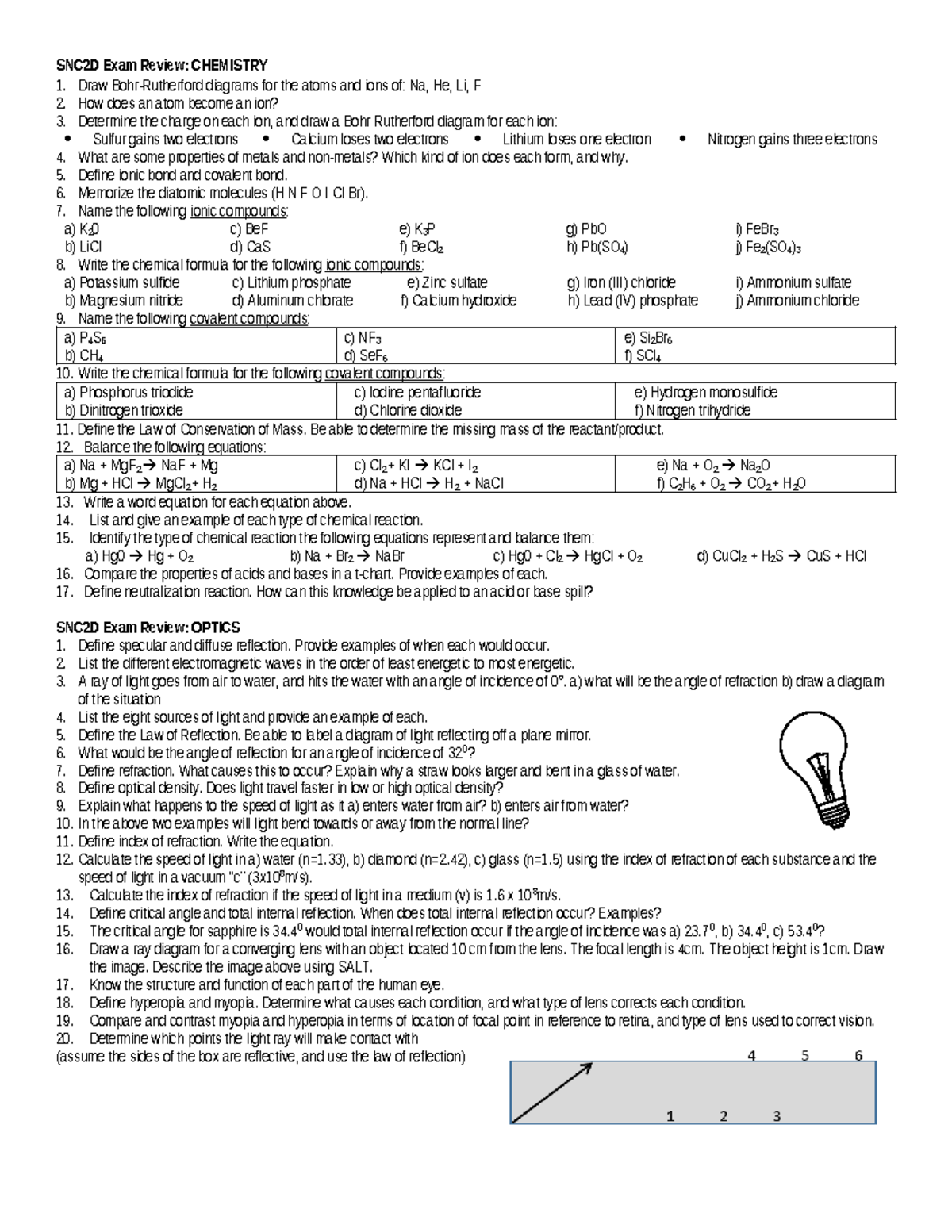 Academic exam review - Important helpful information for grade 11 ...