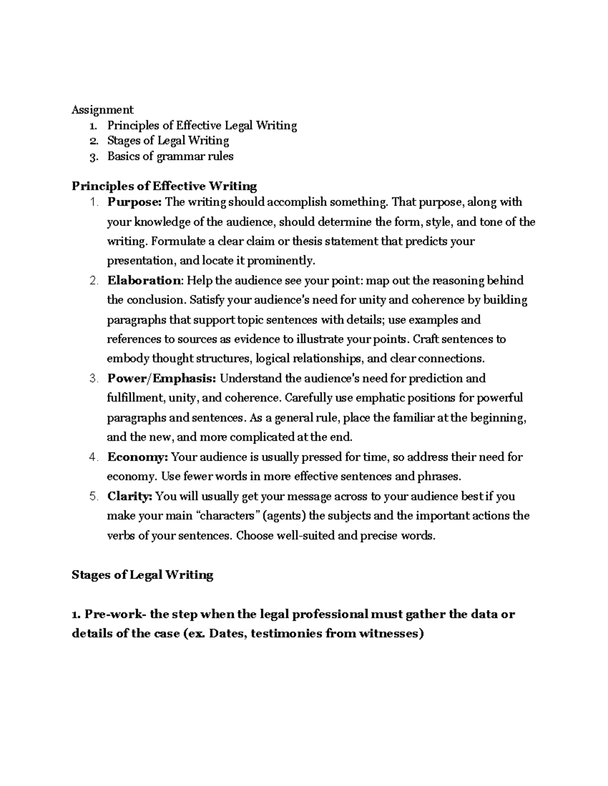 [Aug 9] BALM107 Assignment - Assignment 1. Principles of Effective ...