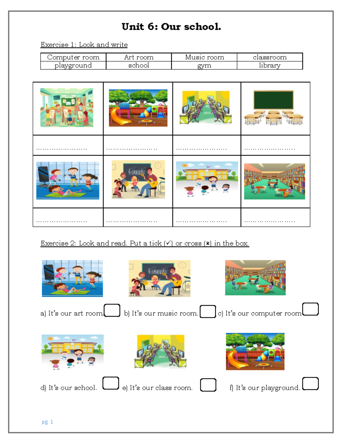 Unit 6 l3 p2 - learn about grammar in English - Exercise 1: Look and ...
