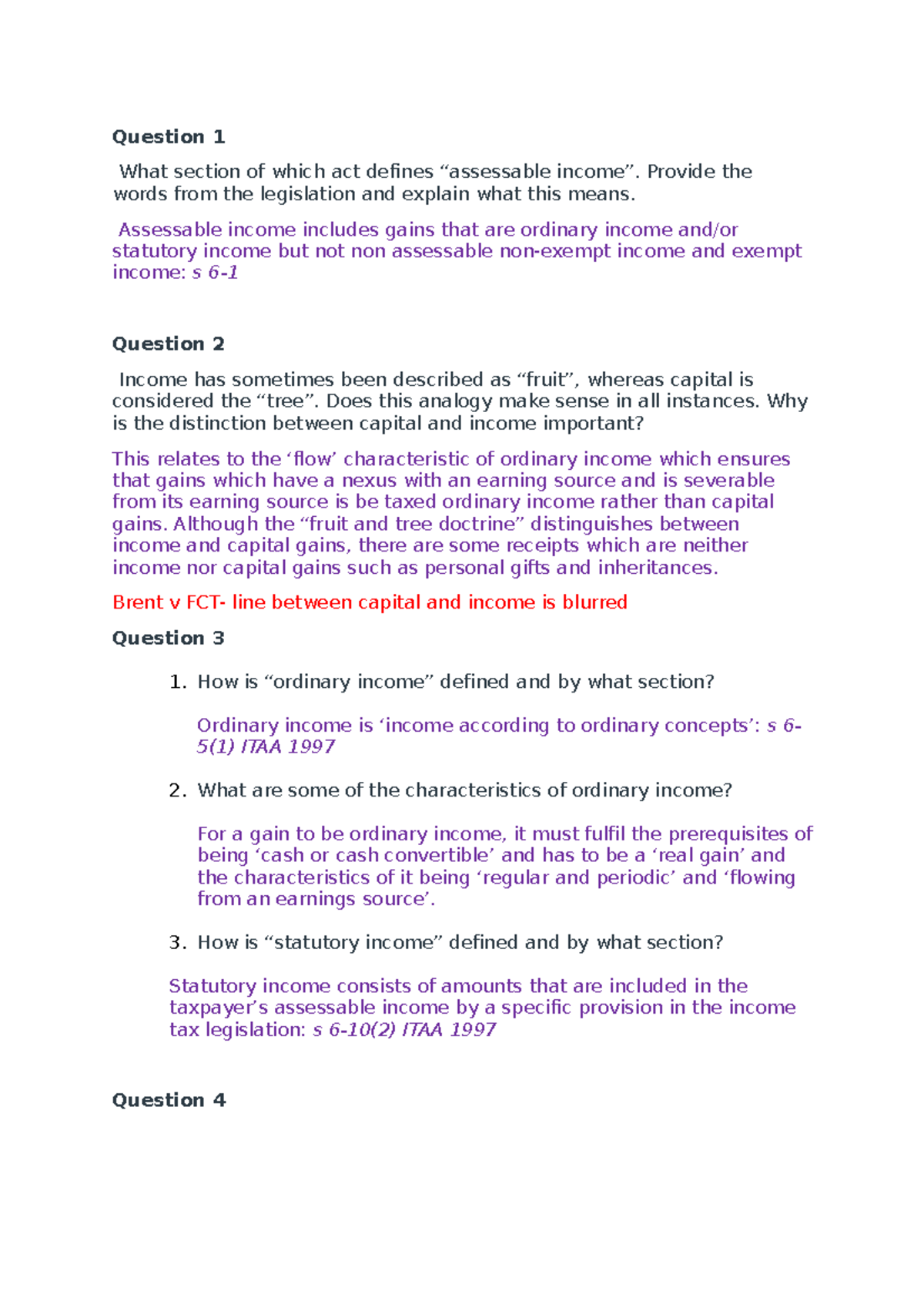 Tute 3 LLB347 - Detailed Notes from workshop 3 - Question 1 What ...