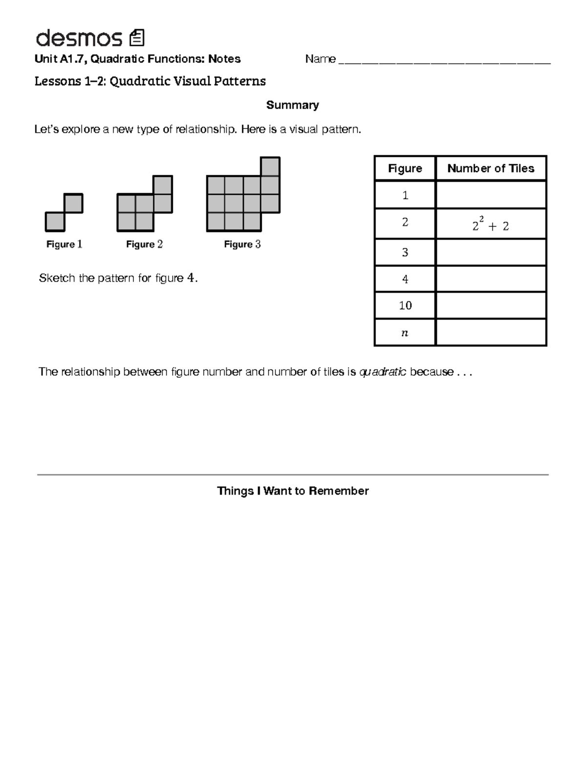 Tyler Heesaker - A1 - group of task - Lessons 1–2: Quadratic Visual ...