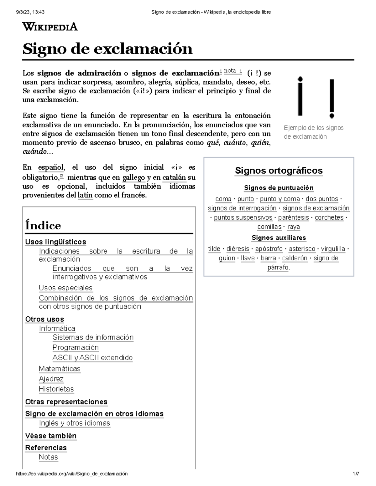 21 Signo de exclamación - Ejemplo de los signos de exclamación Signos ...