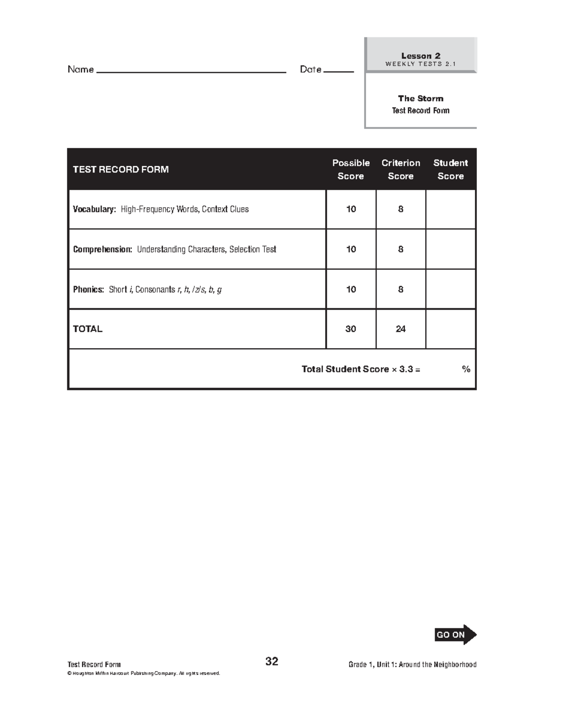 English Grammar Exercises - ####### '//. Test Record Form Name Date W E ...