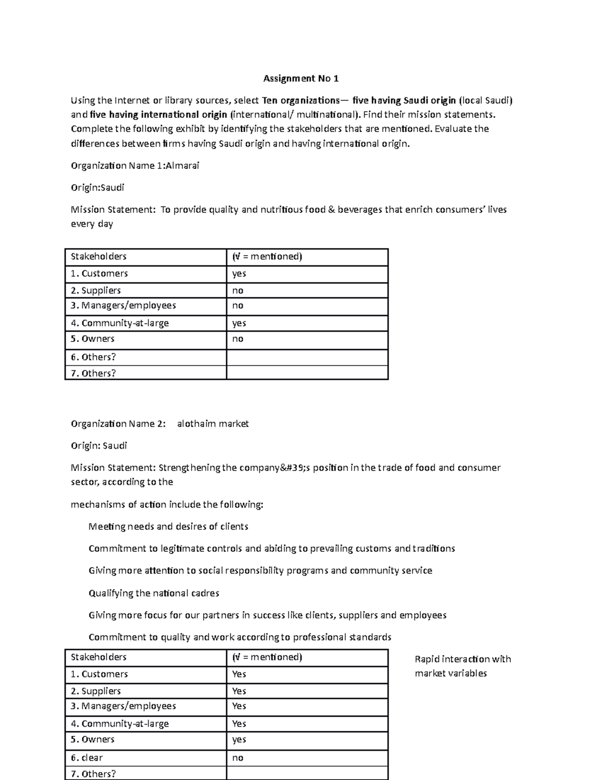 Assignment No 1 BUS 495 - assmet bus - Assignment No 1 Using the ...