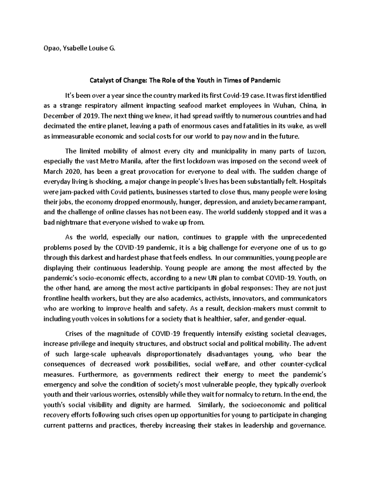 SPES Essay 1 - Grade: 1.75 - Introduction to Communication and Media ...