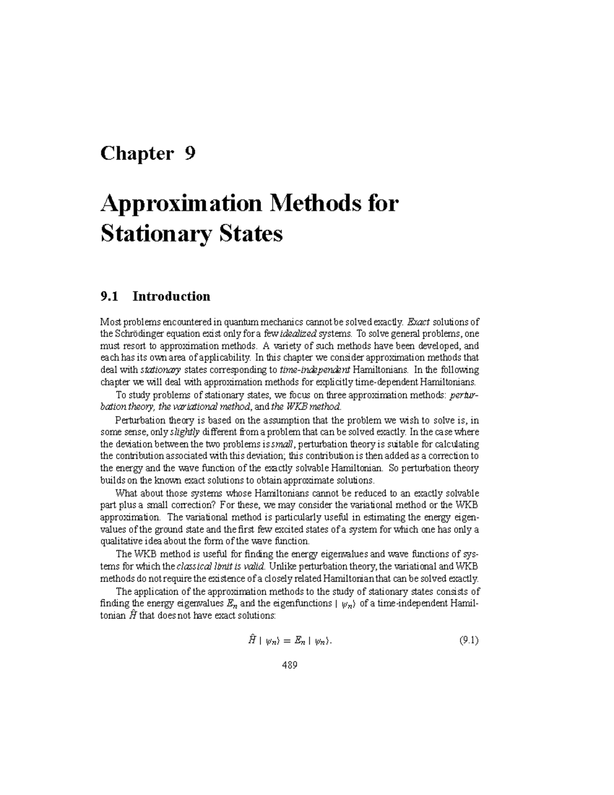 Quantum Mechanics Concepts and Applications 9- Identical Particles - Chapter 9 Approximation ...