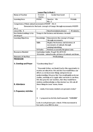 Lesson Plan in Arts Jaynela - Lesson Exemplar in MAPEH 5-ARTS LESSON ...