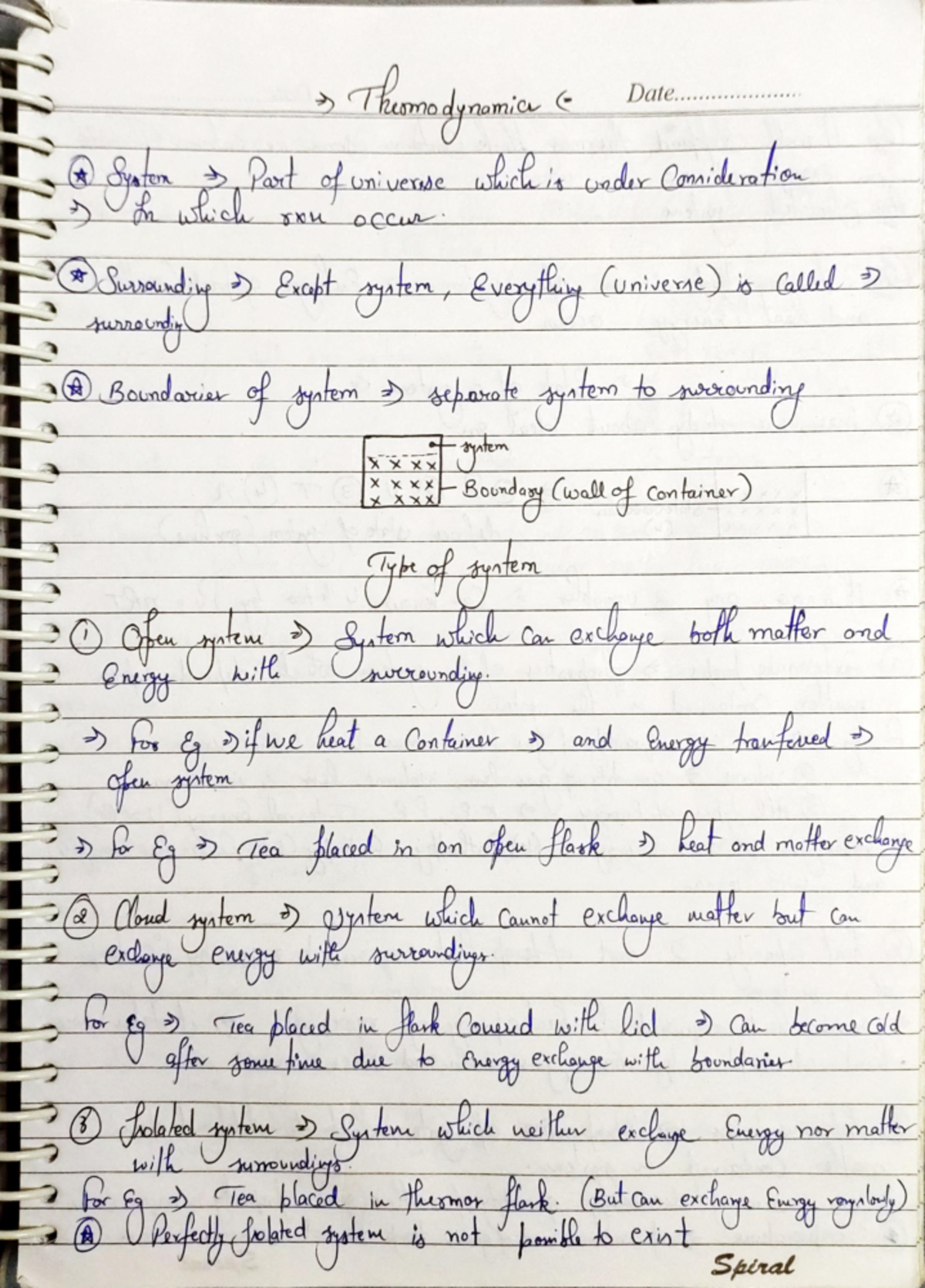 Thermochem notes (sem 3) - Thumadynamia Date System Part of universe ...