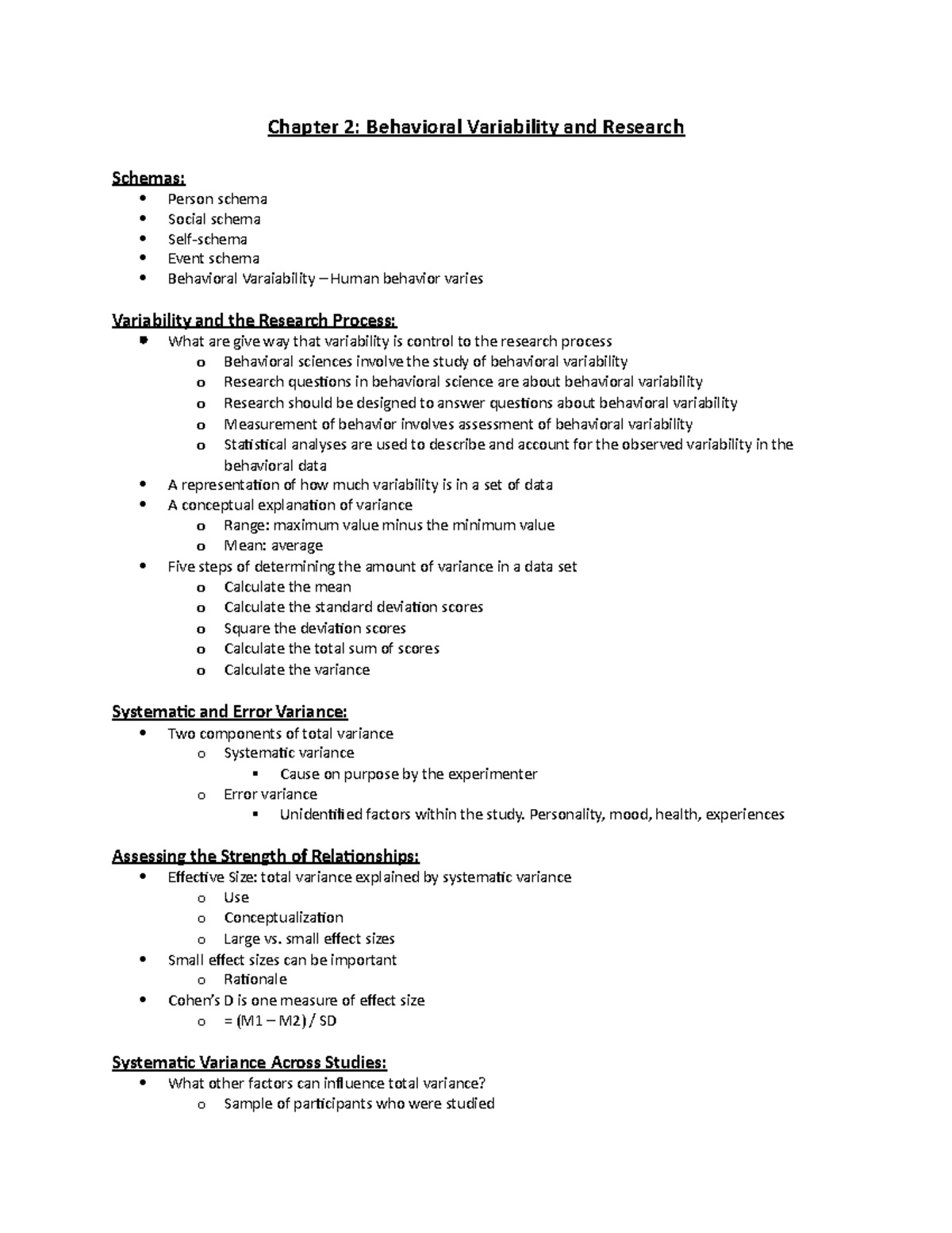 Behavioral Variability and Research - Chapter 2: Behavioral Variability ...