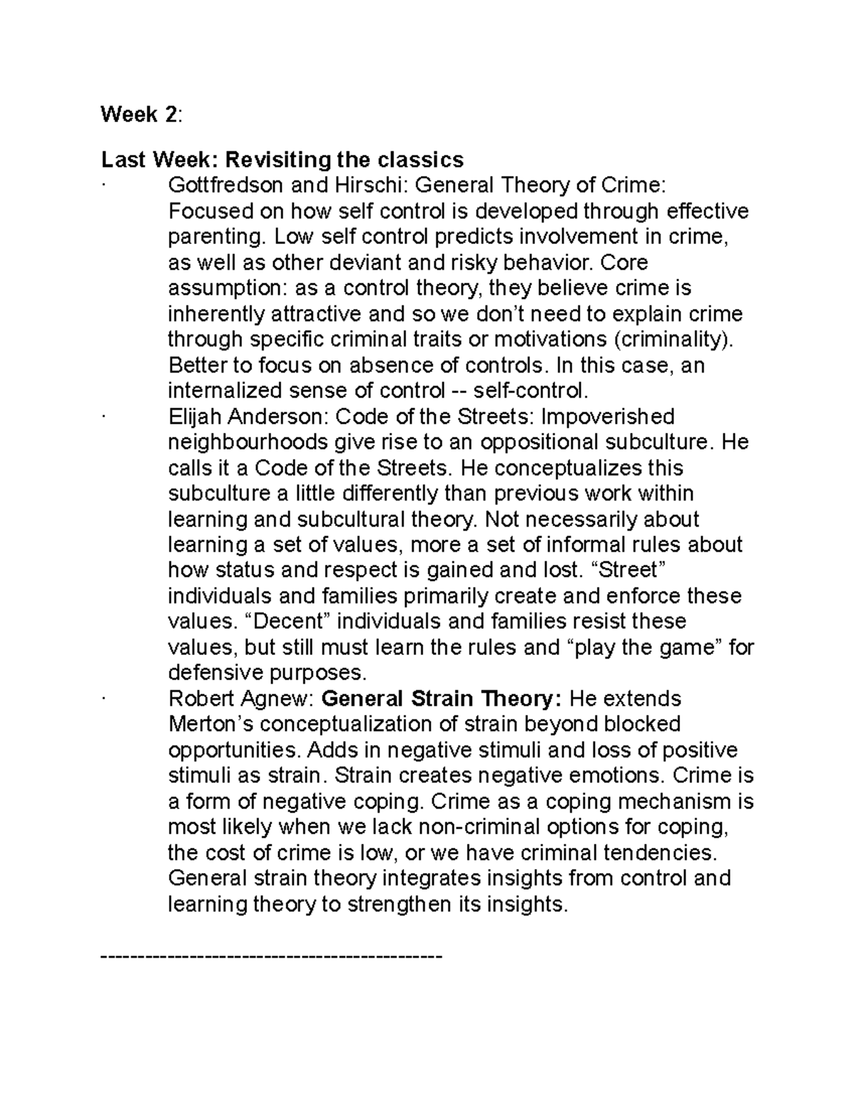 Theories of Crime: Control Labelling and Social Construction - Studocu