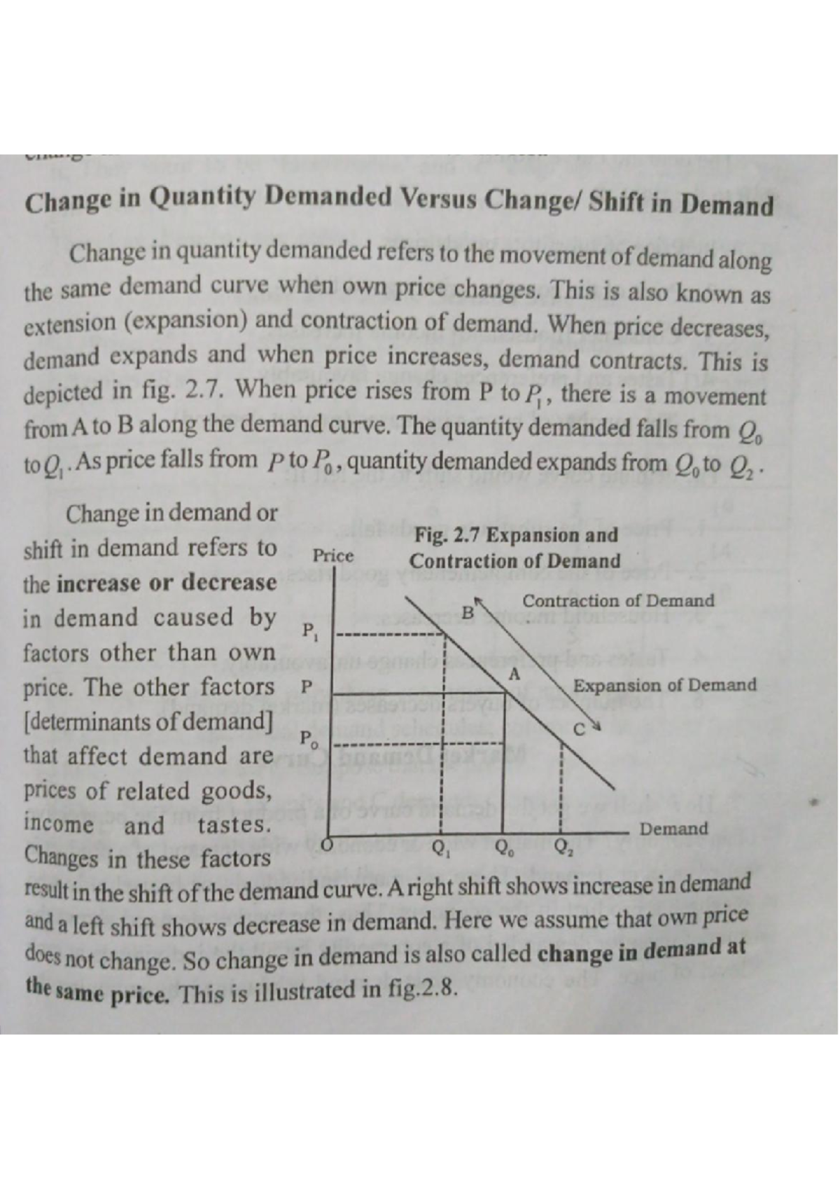 Change in demand and shift in demand - Change in Quantity Demanded ...