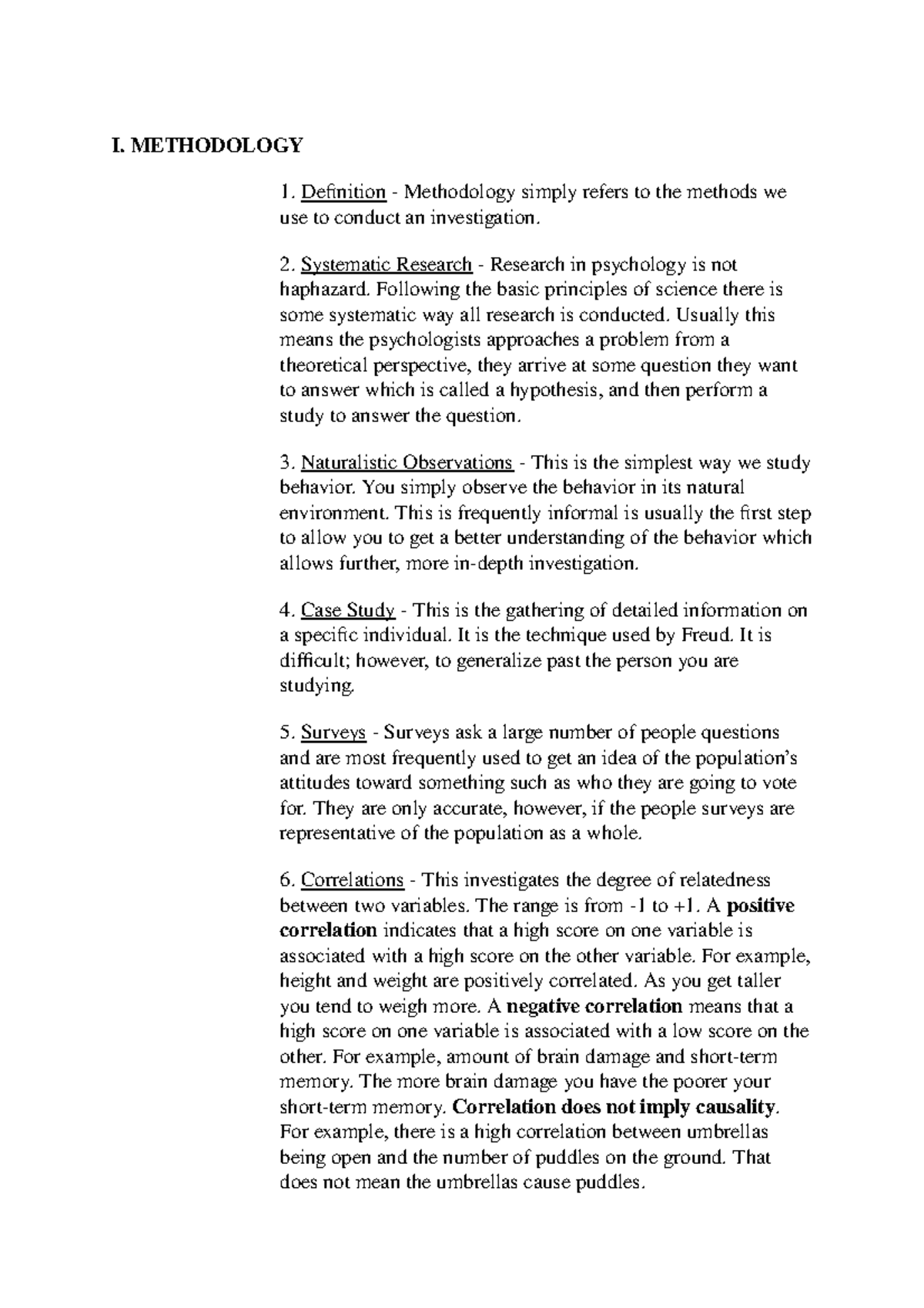Lecture 2 Methodology - I. METHODOLOGY 1. Definition - Methodology ...