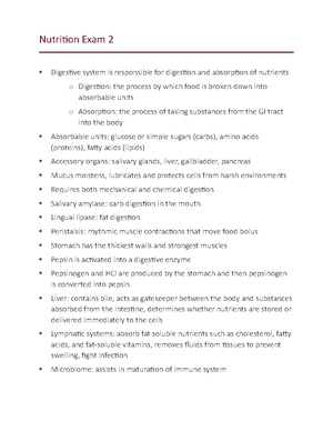 Chapter One Nutrition Notes - Chapter One Nutrition Notes Learning ...