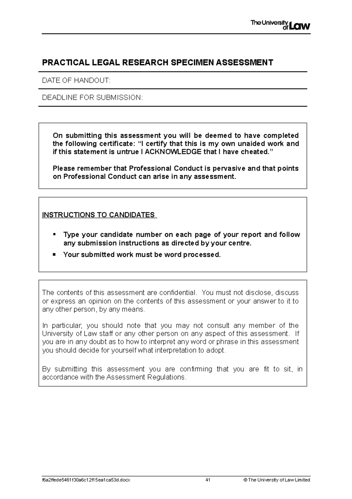2223 ipp practical legal research ce01 specimen assessment - PRACTICAL ...