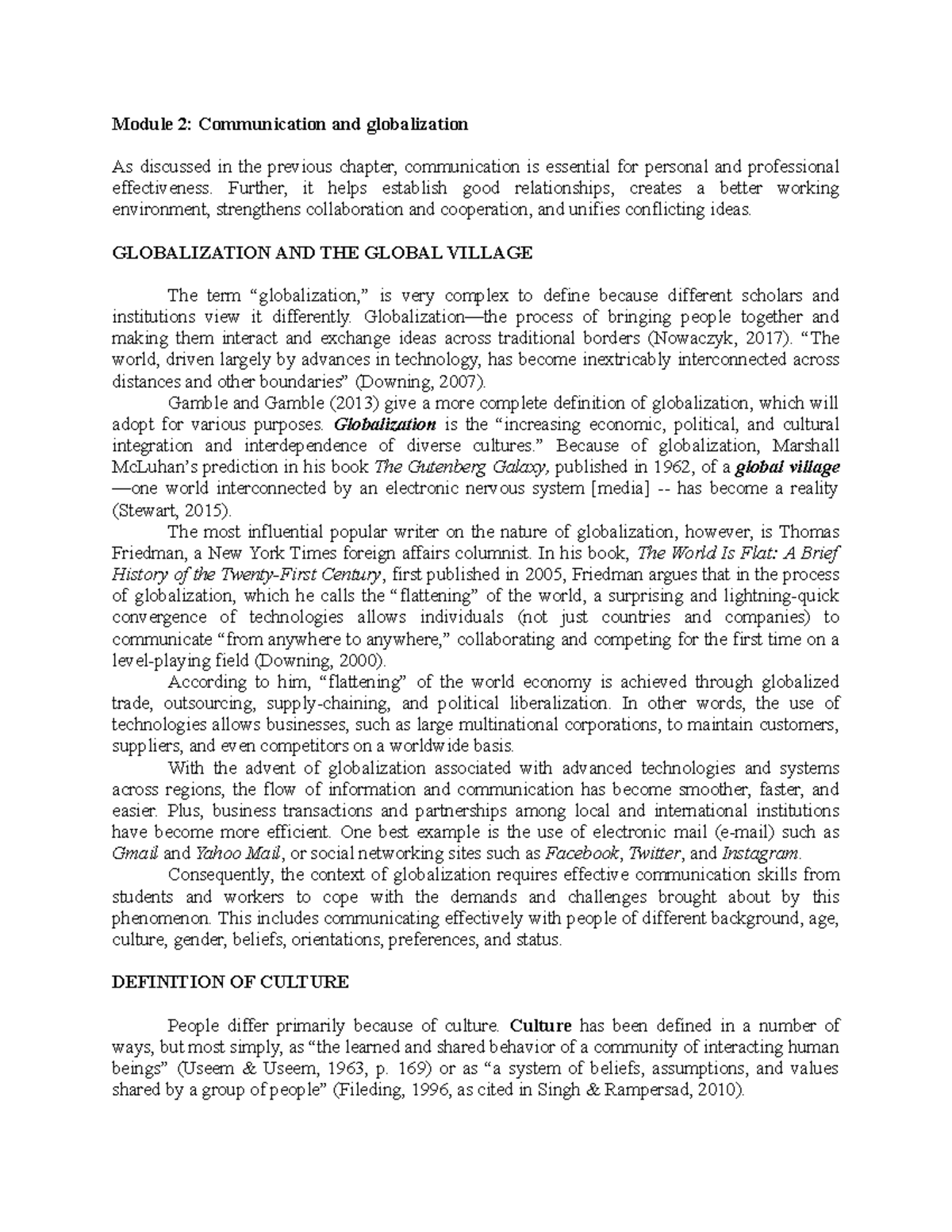 Module 2 Communication and Globalization - Module 2: Communication and ...