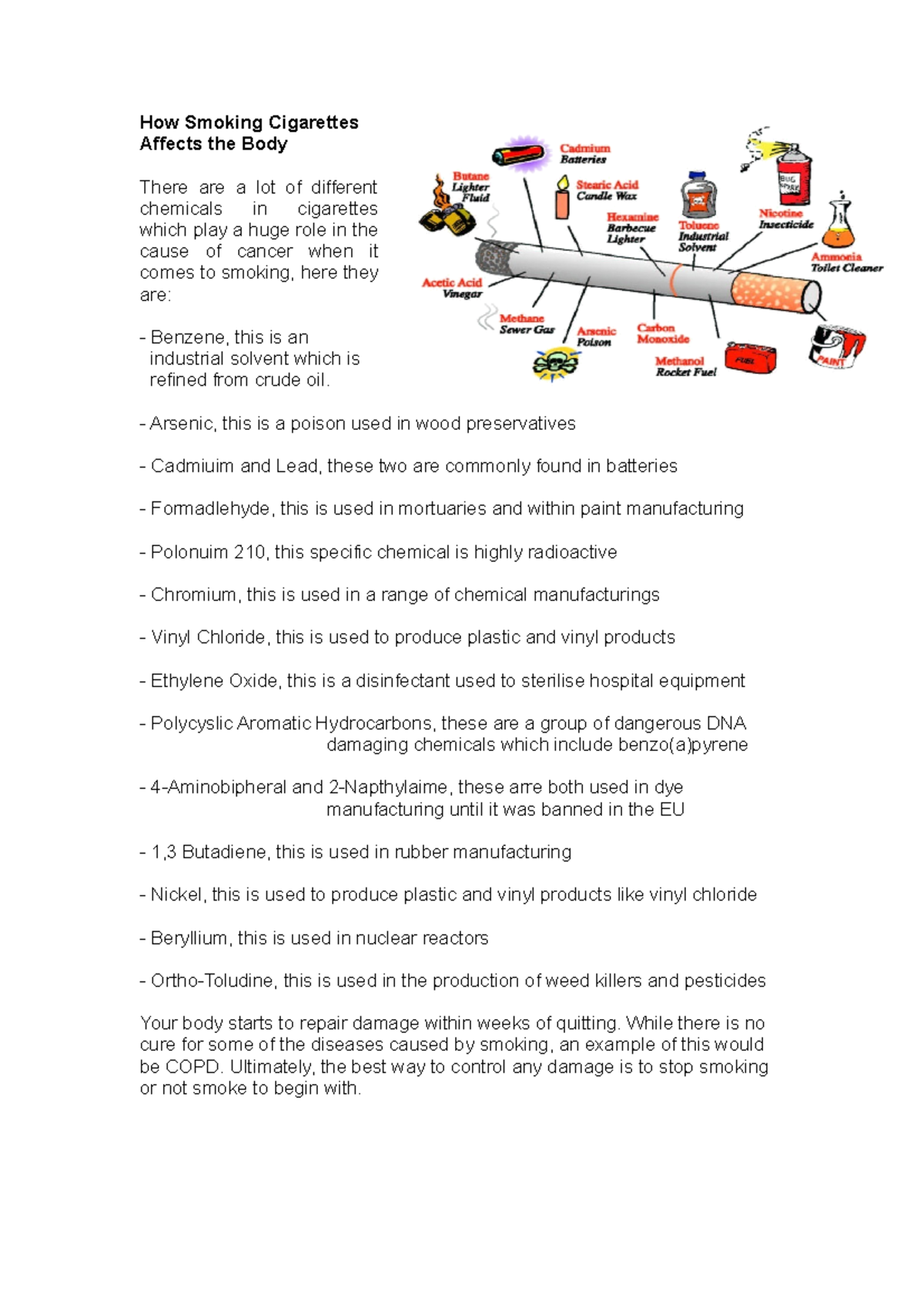 How Smoking Cigarettes Affects the Body - How Smoking Cigarettes ...