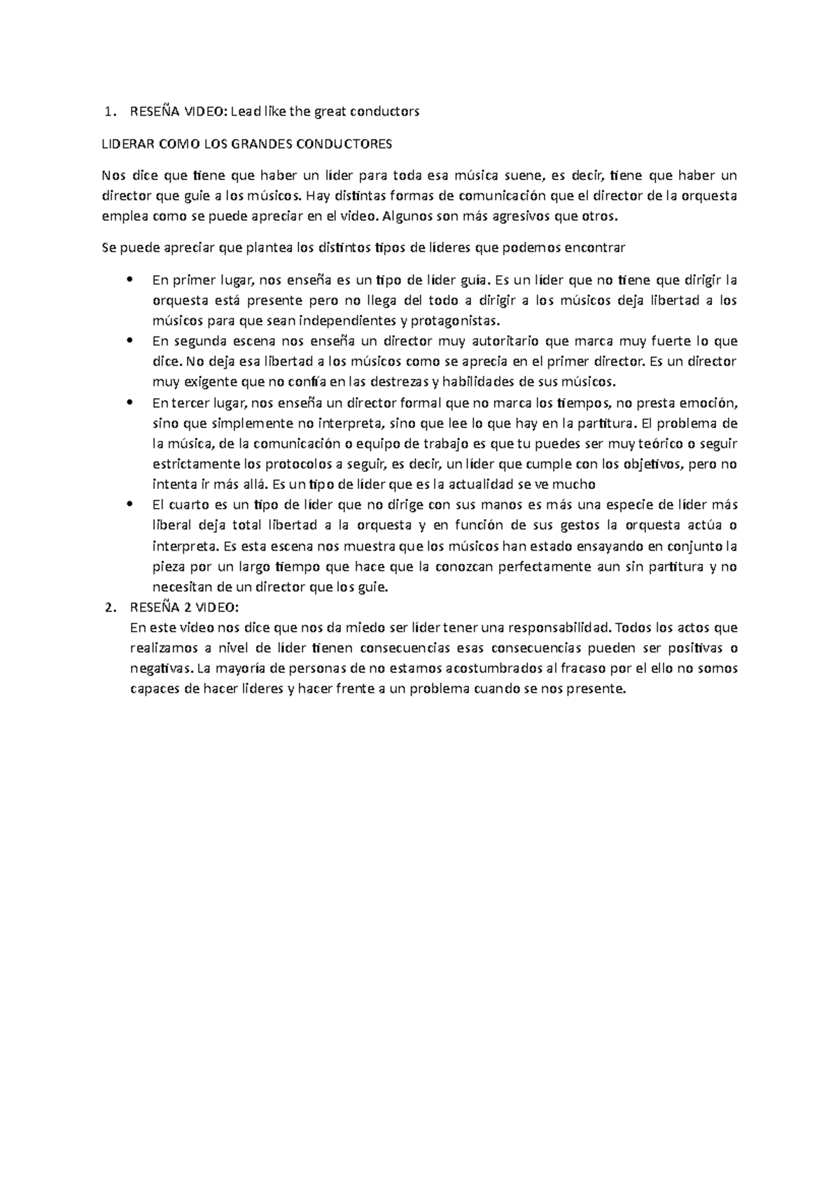 Resumen Videos de diferentes estilos de comunicación - RESEÑA VIDEO ...