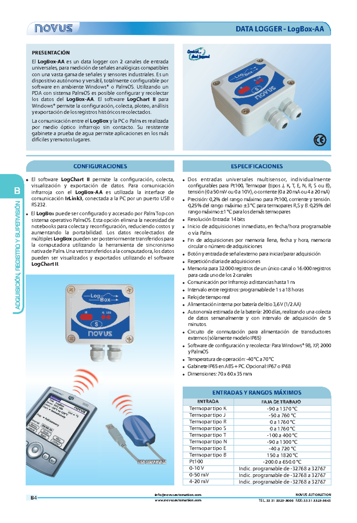 Folheto logbox aa espaol - CONFIGURACIONES DATA LOGGER - LogBox-AA ...